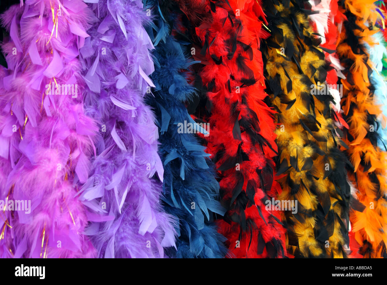 Feather Boas Hanging Stock Photo - Alamy