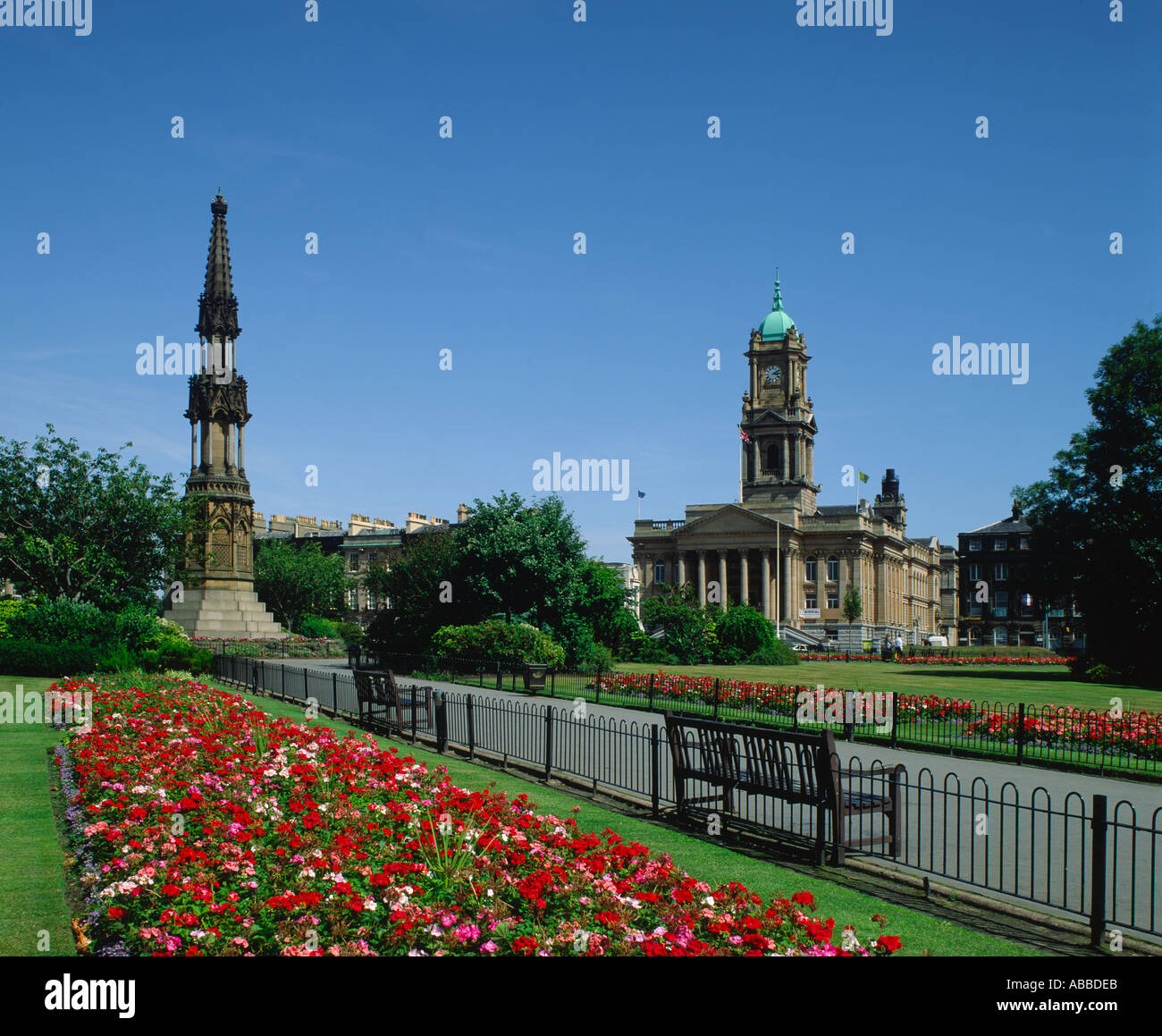 Town Hall and Hamilton Square Birkenhead Wirral Merseyside England ...
