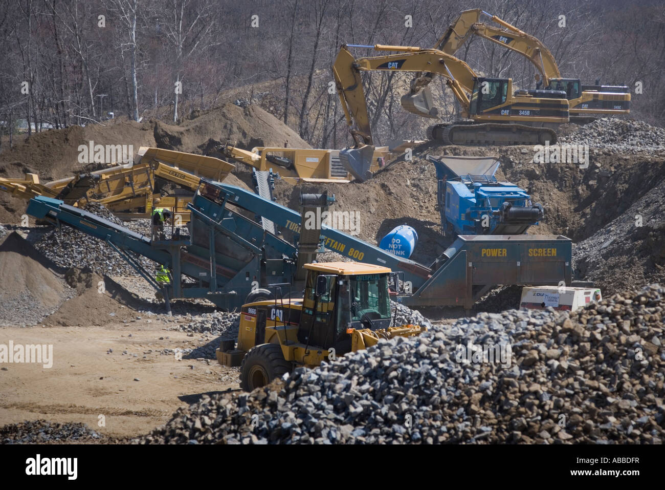 Construction equipment at a building site Stock Photo - Alamy
