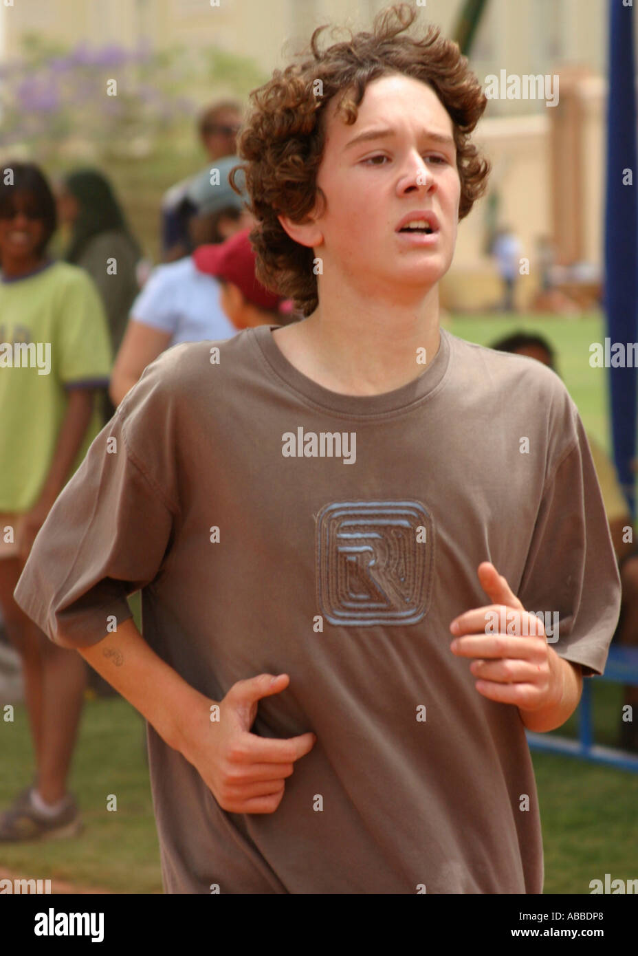 school boy running at school sports day Stock Photo - Alamy