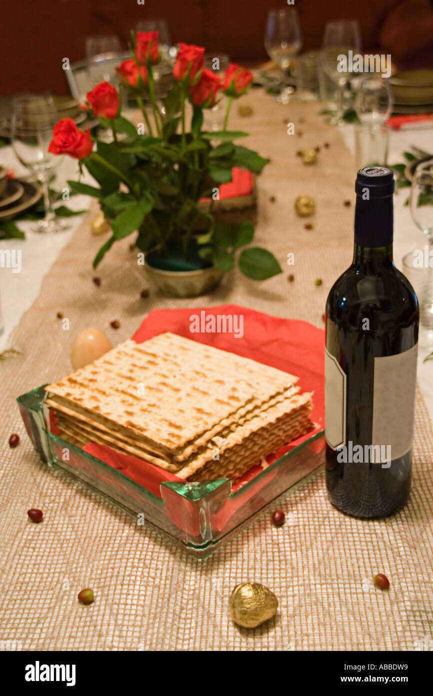 Stock Photo of Jewish Passover Holiday Dinner Table Stock Photo - Alamy