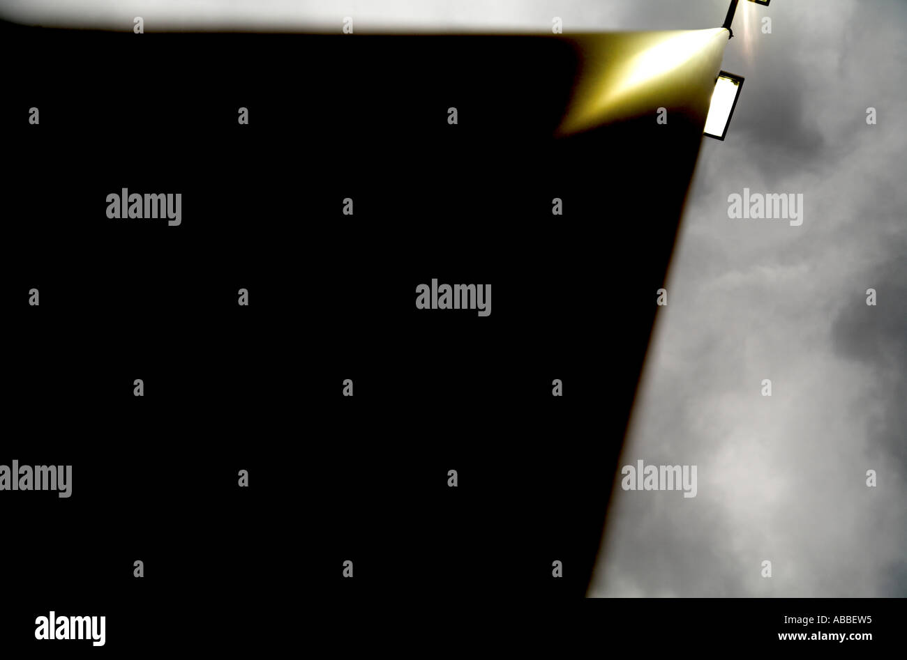 Two lights on pole side view Stock Photo - Alamy