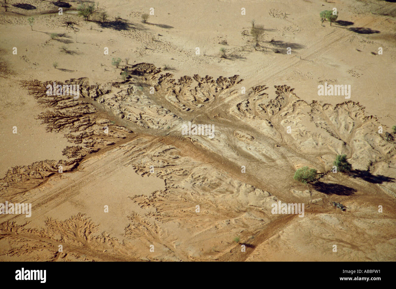 Channel country landscape pattern Stock Photo - Alamy