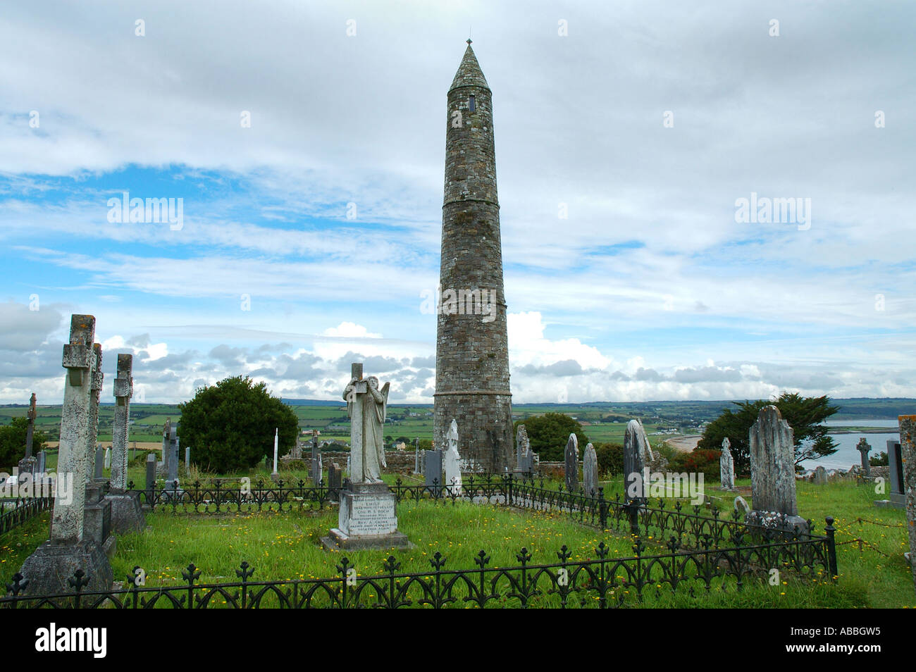 Admore Round tower, Ireland 2006 Stock Photo - Alamy