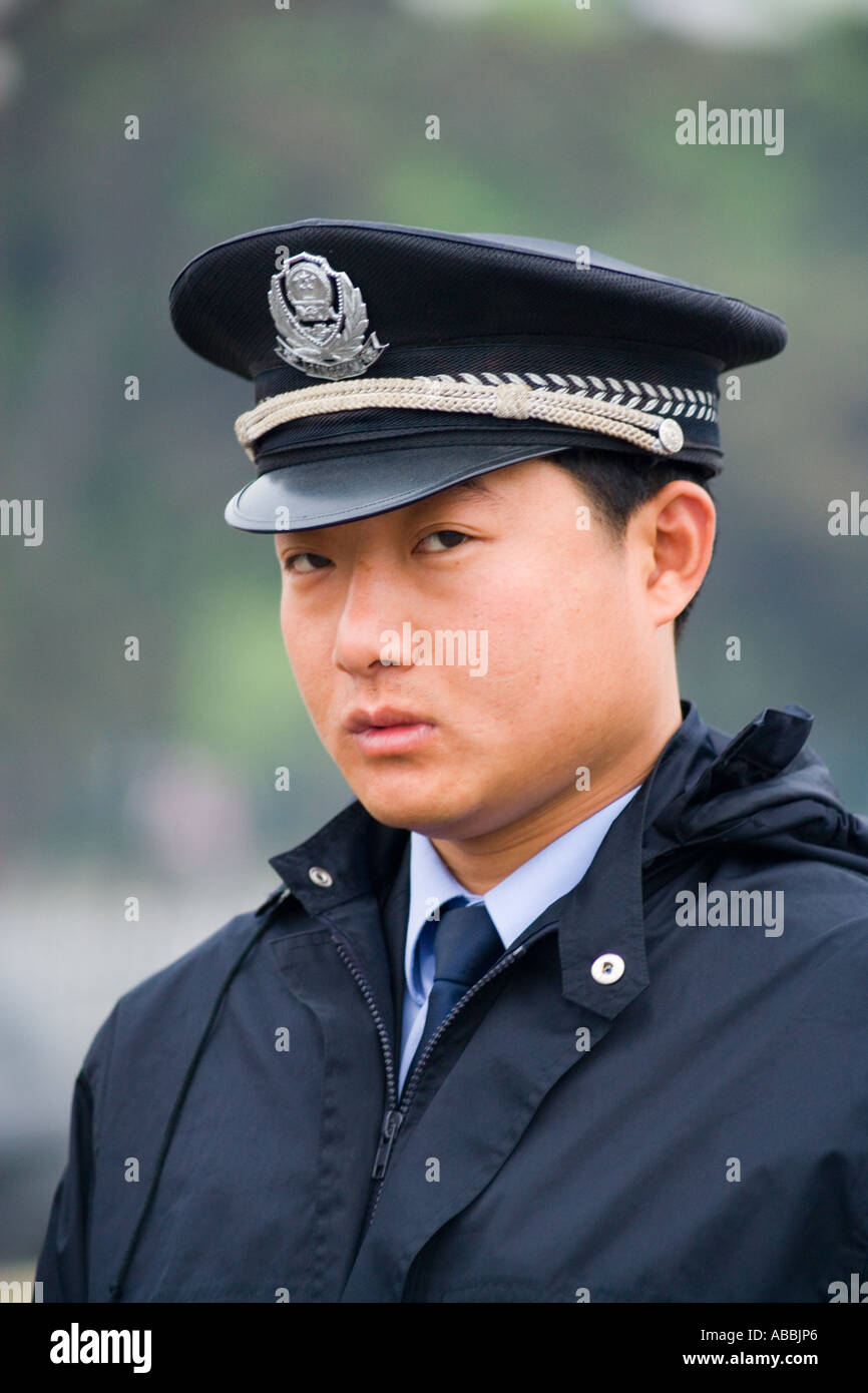 Policeman Tiananmen Square Beijing China JMH1521 Stock Photo - Alamy