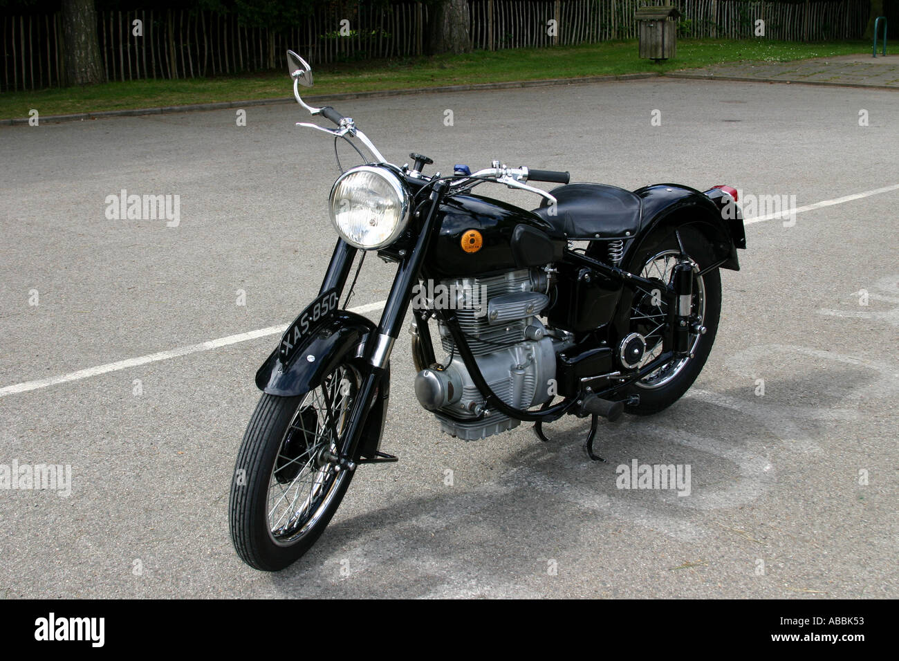 Vintage Sunbeam motorcycle in black Stock Photo - Alamy