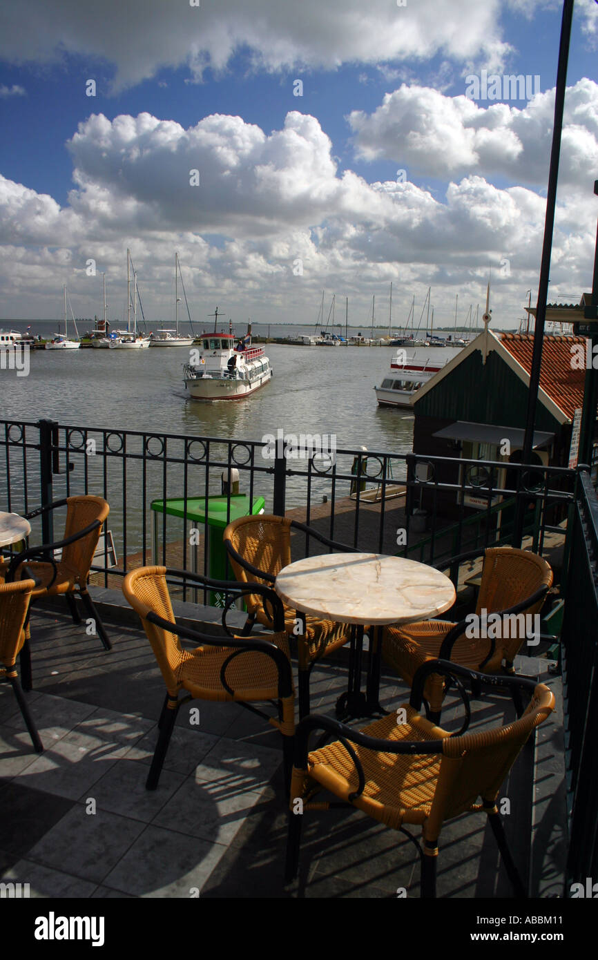 Cafe setting in Volendam Netherlands Stock Photo - Alamy