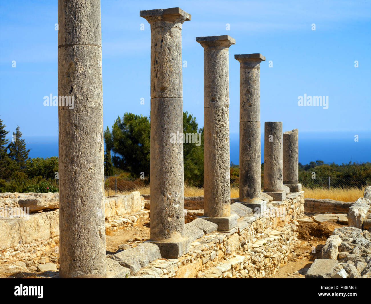 Kourion Cyprus Columns Curium Stock Photo - Alamy