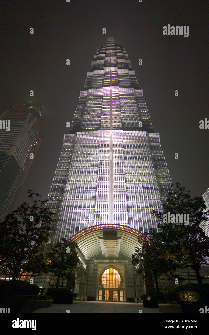 Jin Mao tower at night Stock Photo - Alamy