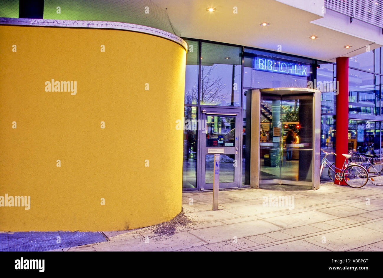 German library taken at dusk Stock Photo - Alamy