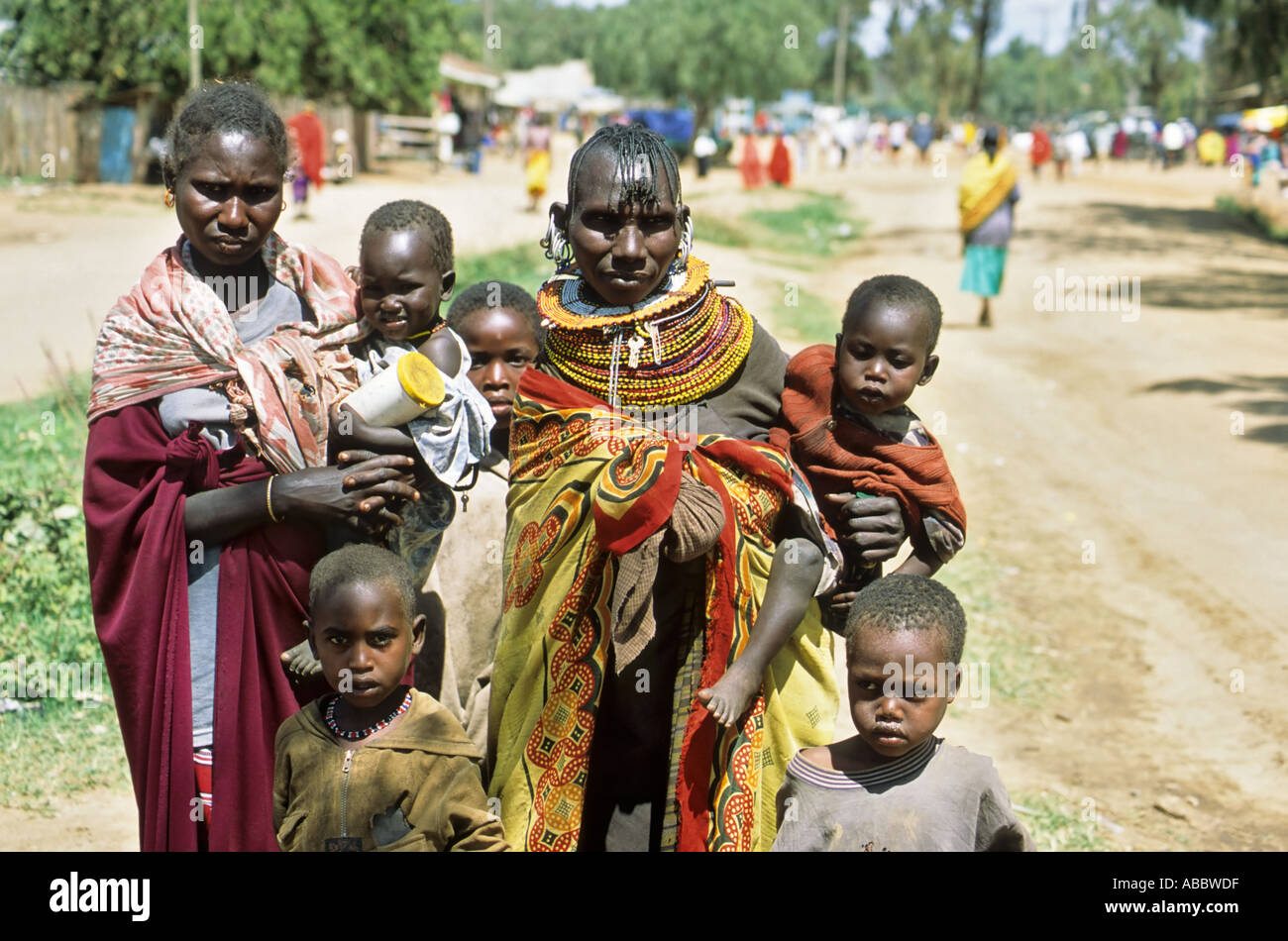 Turkana family, Maralal, Kenya Stock Photo - Alamy