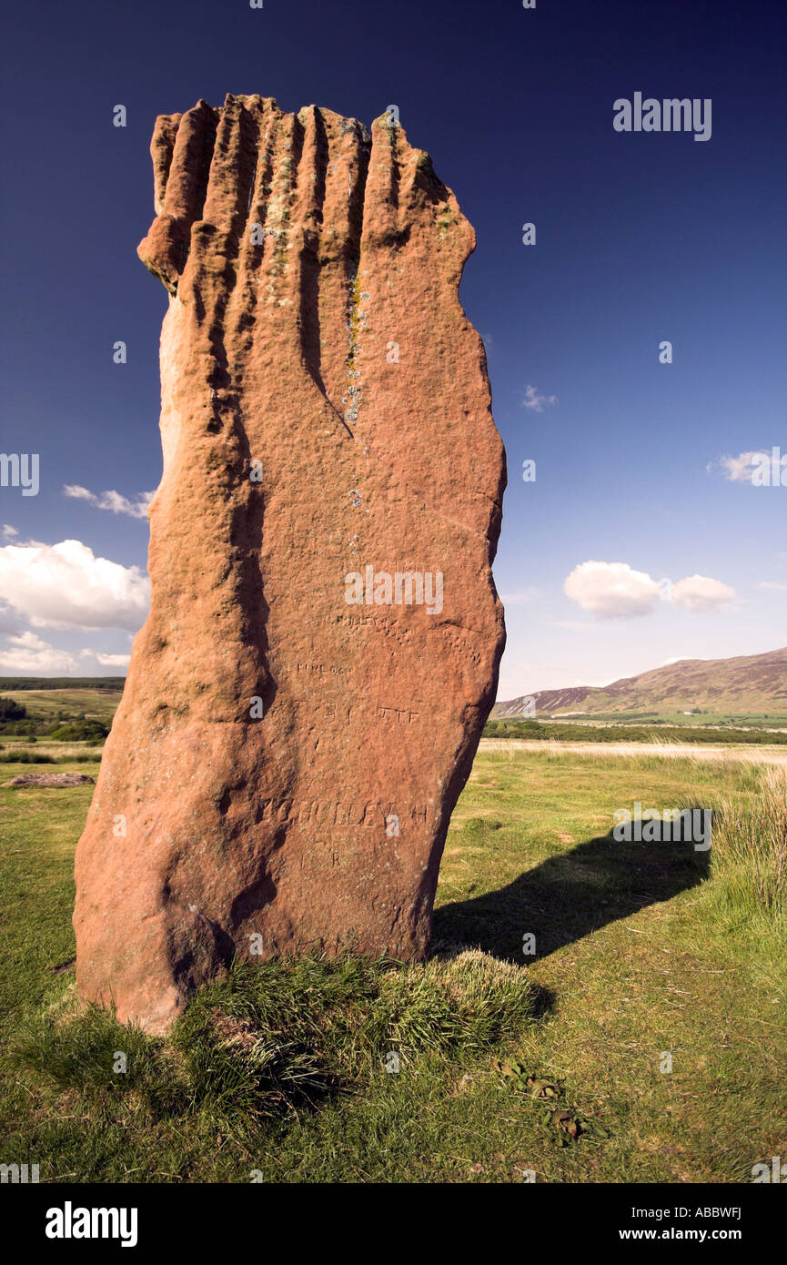Monolith, standing stone, Machrie Moor, Arran, West Coast of Scotland ...