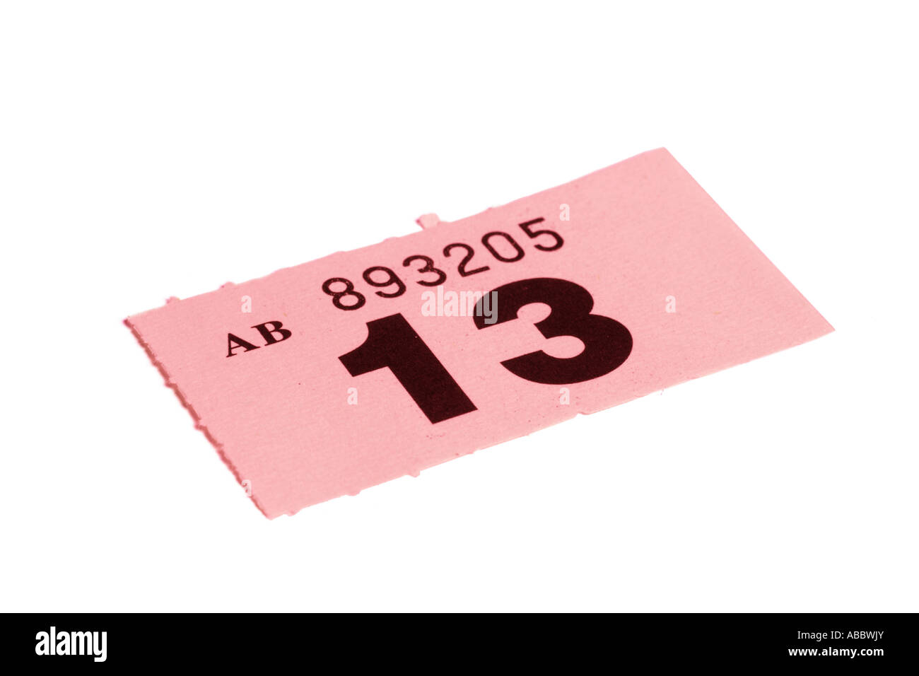 Ticket number 13 hi-res stock photography and images - Alamy