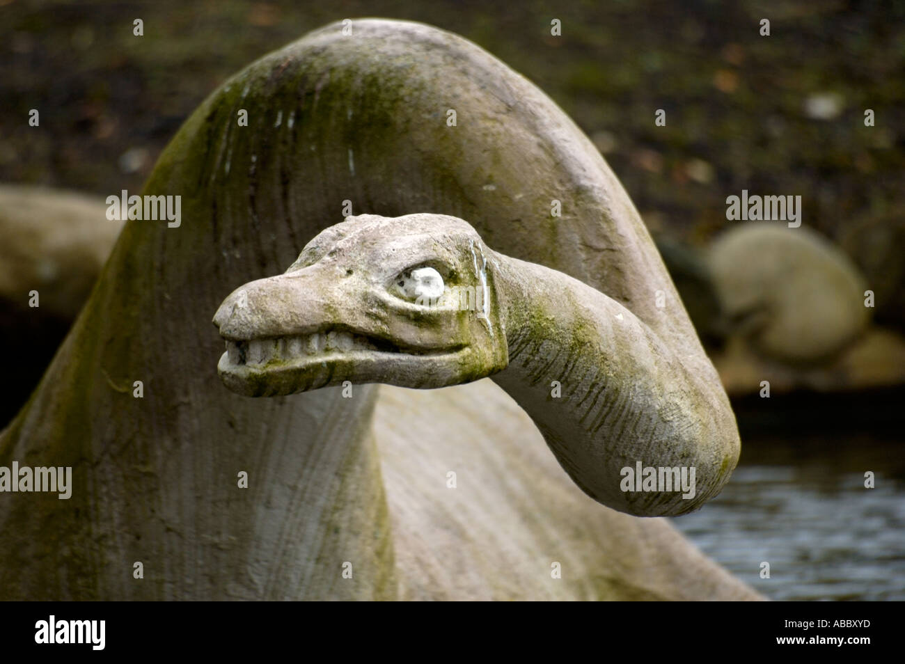Statue of dinosaur in Crystal Palace Park, England Stock Photo - Alamy