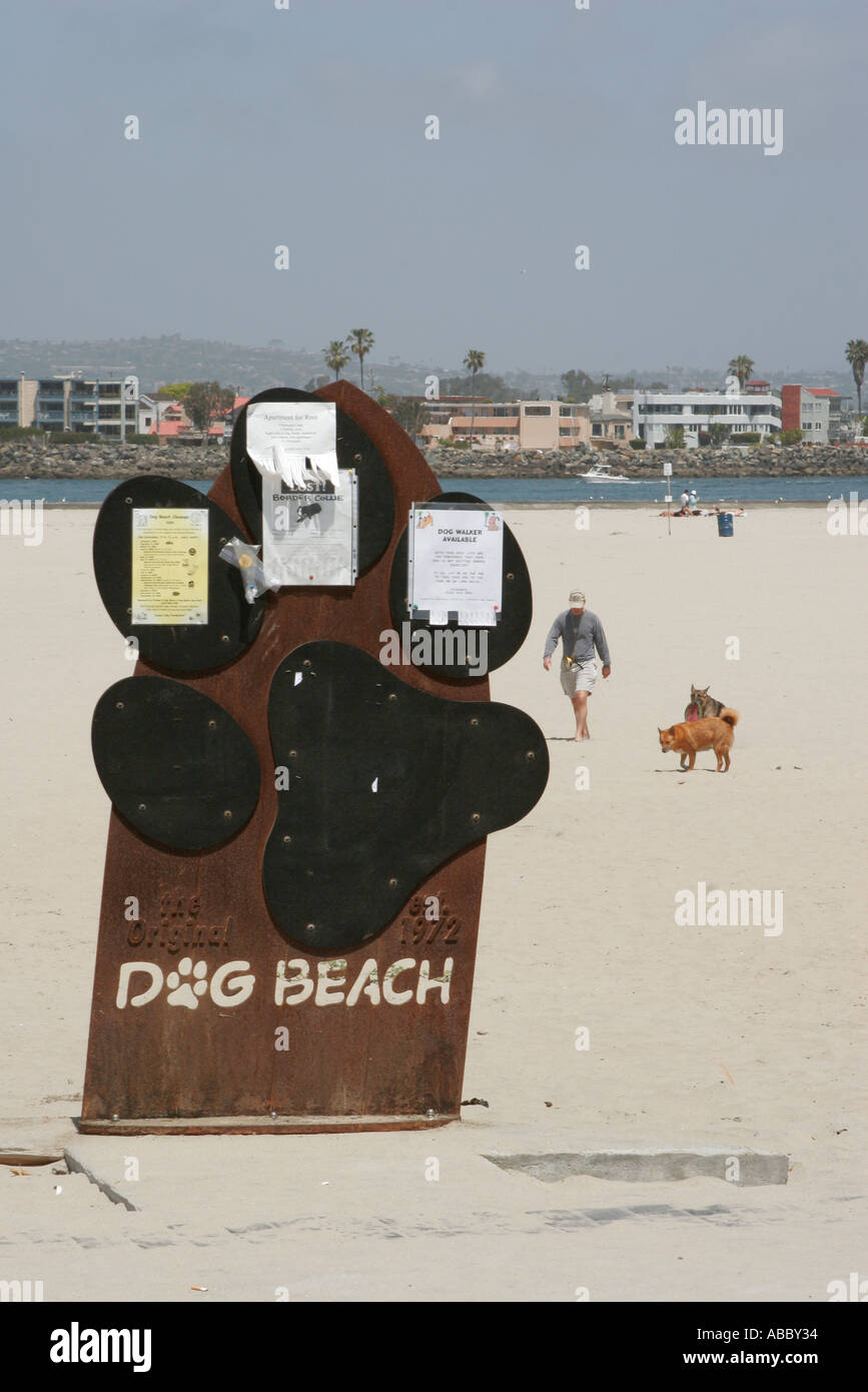Dog Beach Ocean Beach San Diego California SD Stock Photo - Alamy