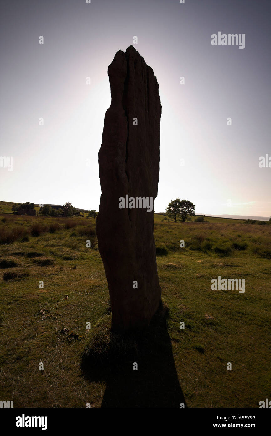 Monolith, standing stone, Machrie Moor, Arran, West Coast of Scotland ...
