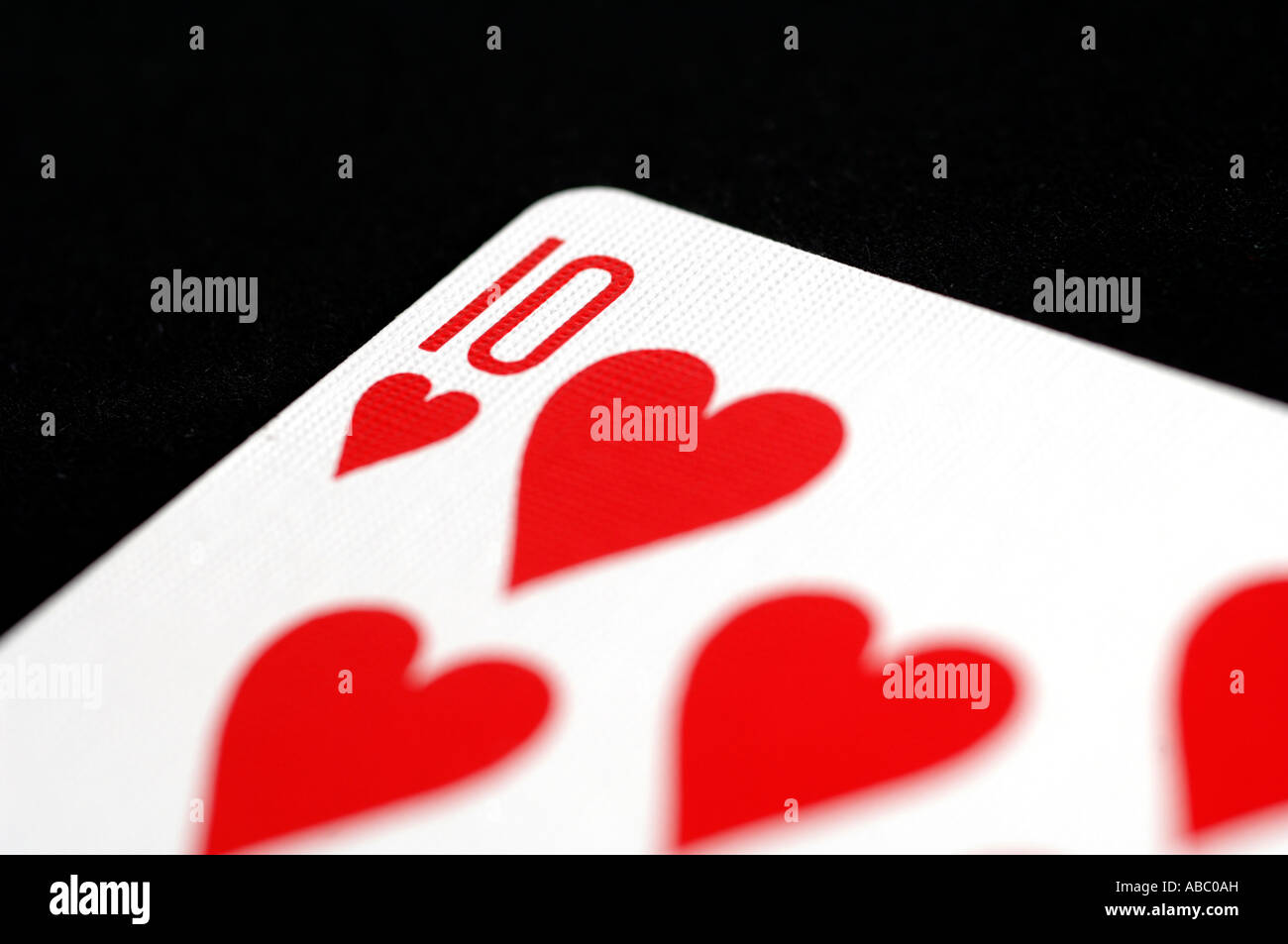Close up of Ten of Hearts Stock Photo - Alamy