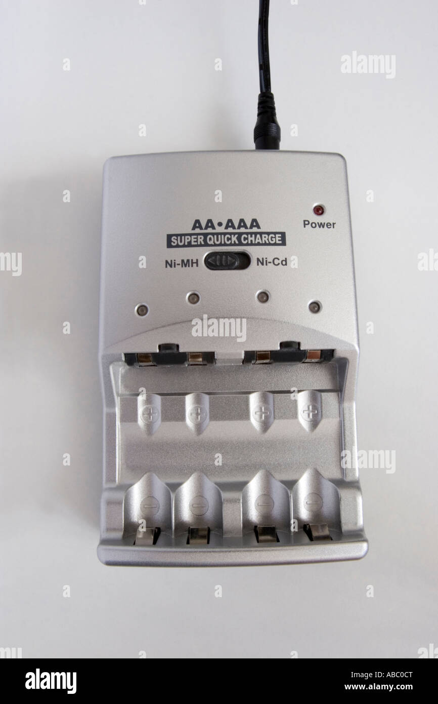 Battery charger for charging AA AAA size rechargeable batteries Stock ...