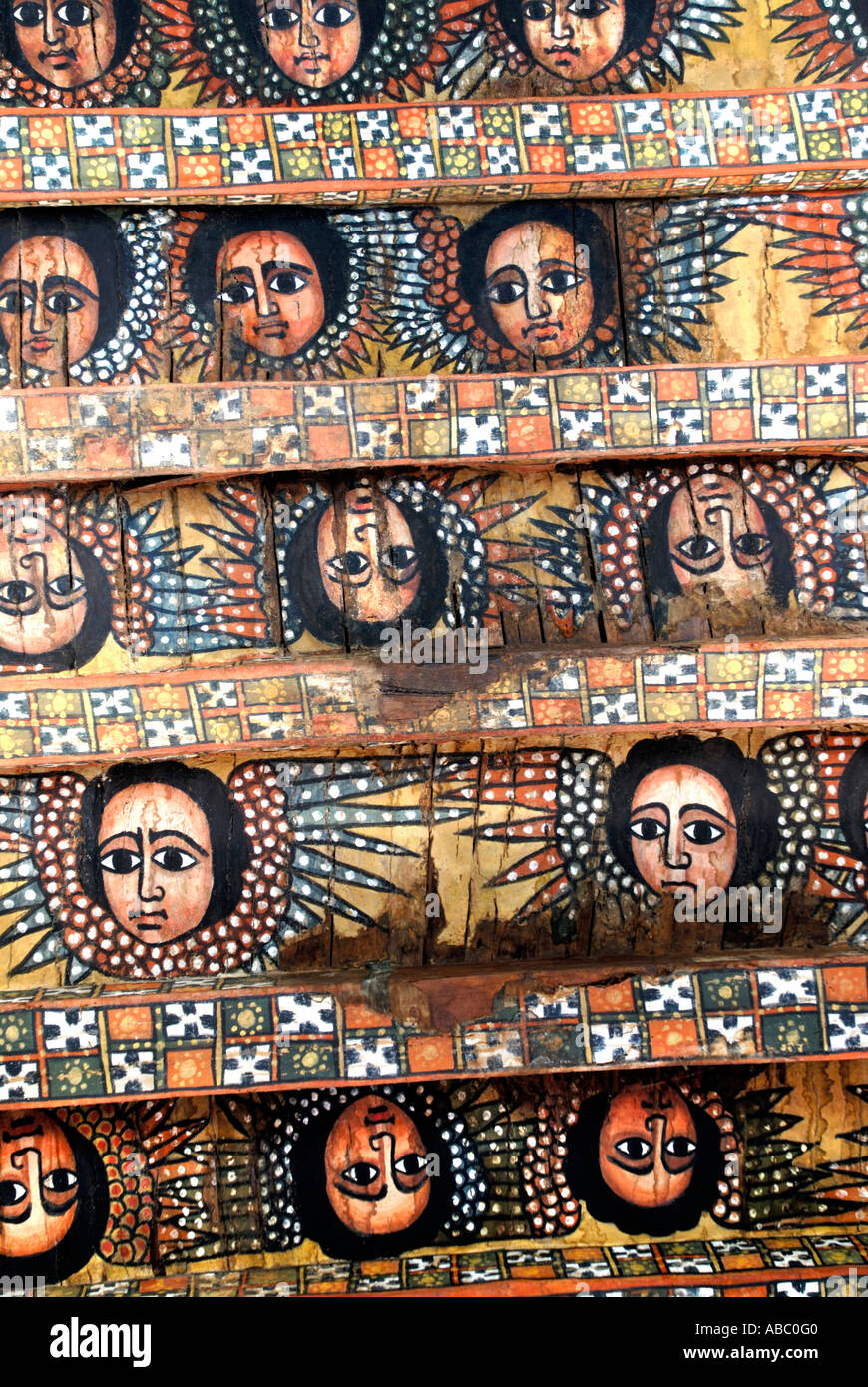 Ethiopian Orthodox Christianity Old Colourful Roof Painting Of Angel