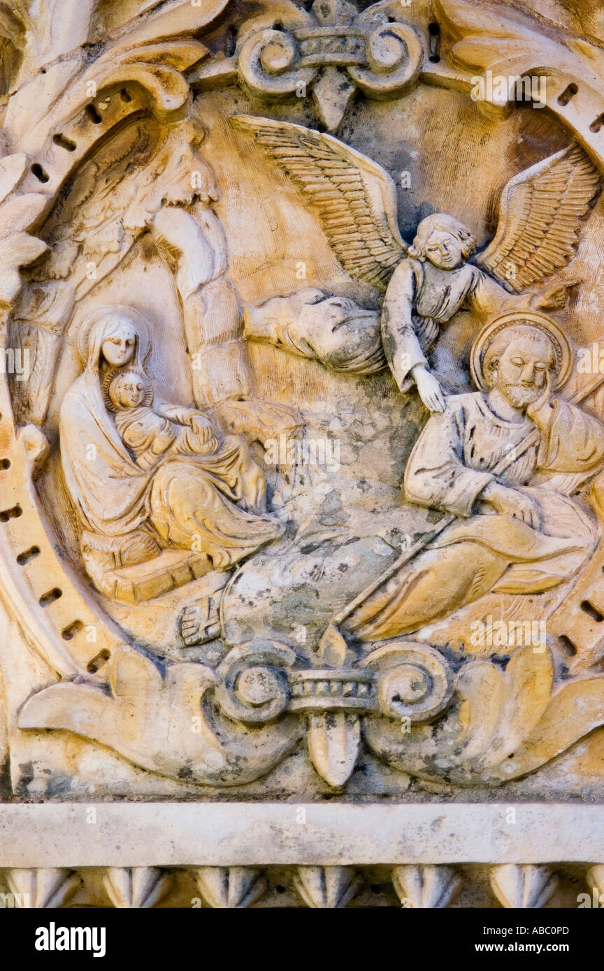 Israel Bethlehem Bet Lehem nativity church inner court relief birth of ...
