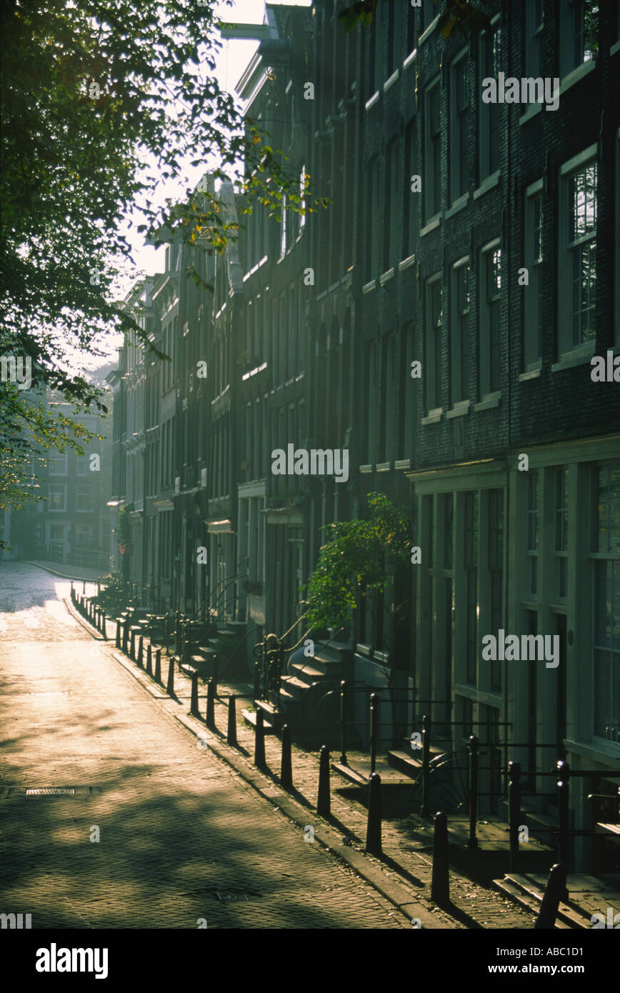 Early morning street in Amsterdam Stock Photo - Alamy