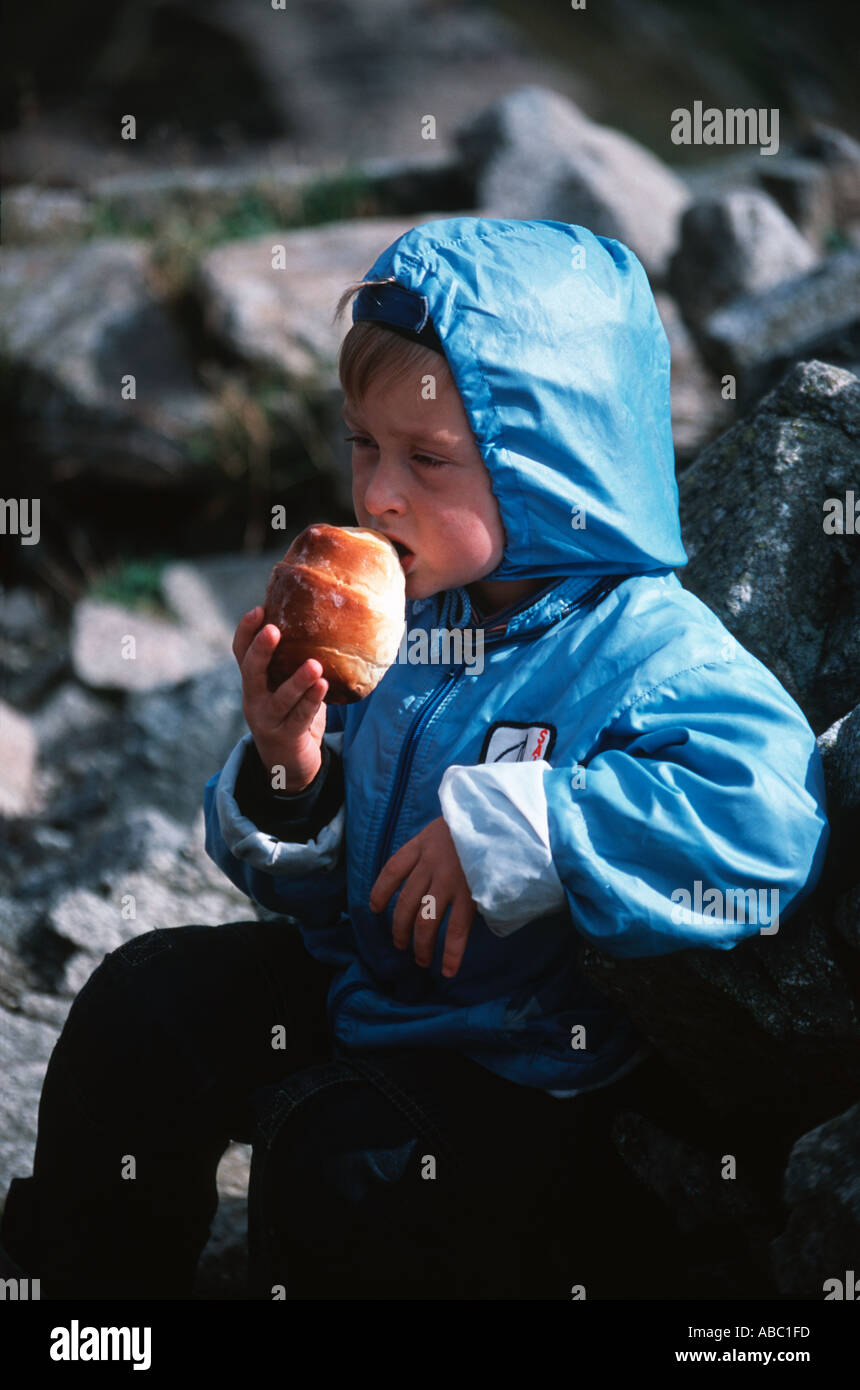 eating little roll child,child kiddie kid youngster man vertical ...