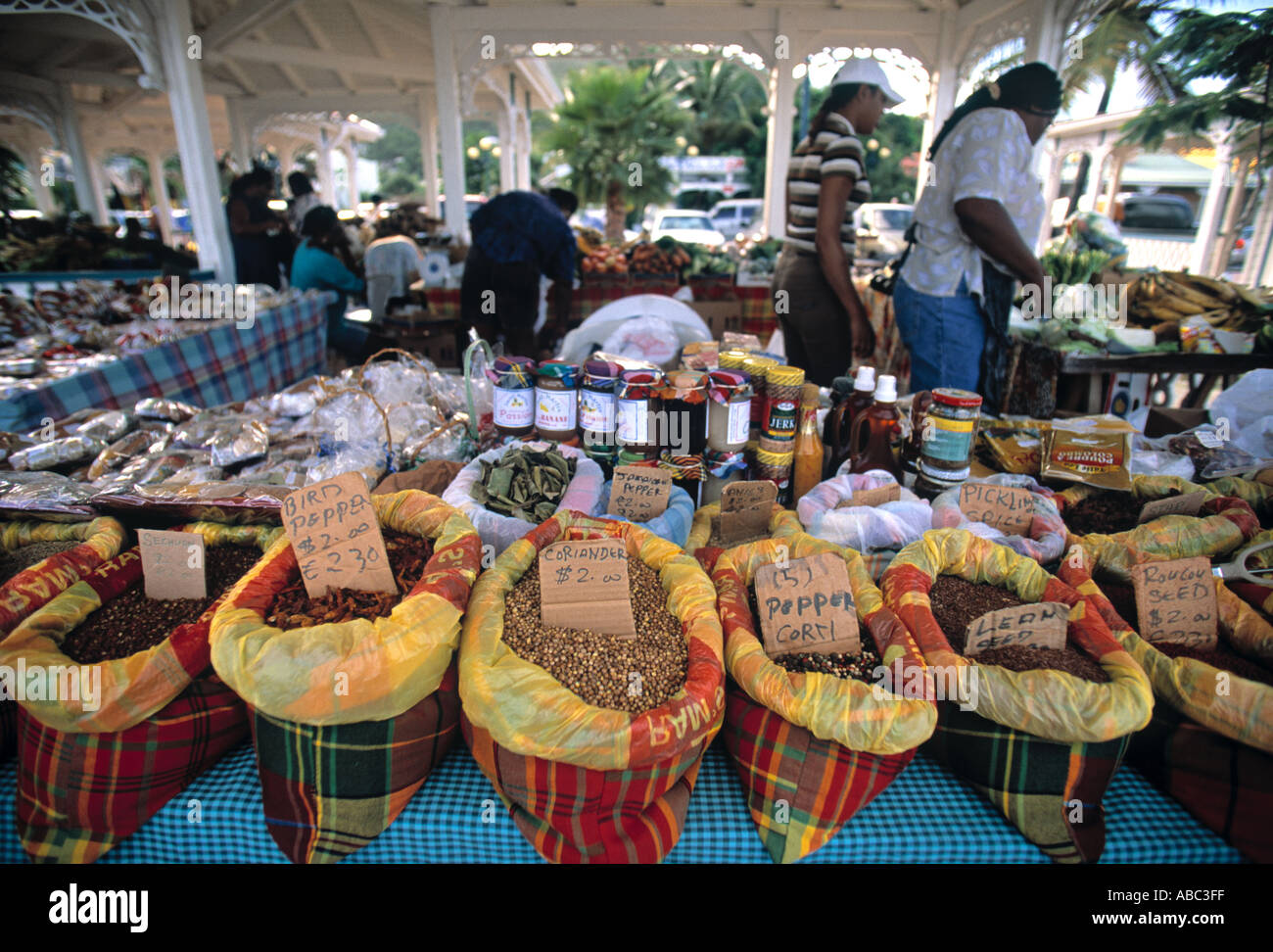 Spices at a market, St. Martin, French West Indes Stock Photo - Alamy