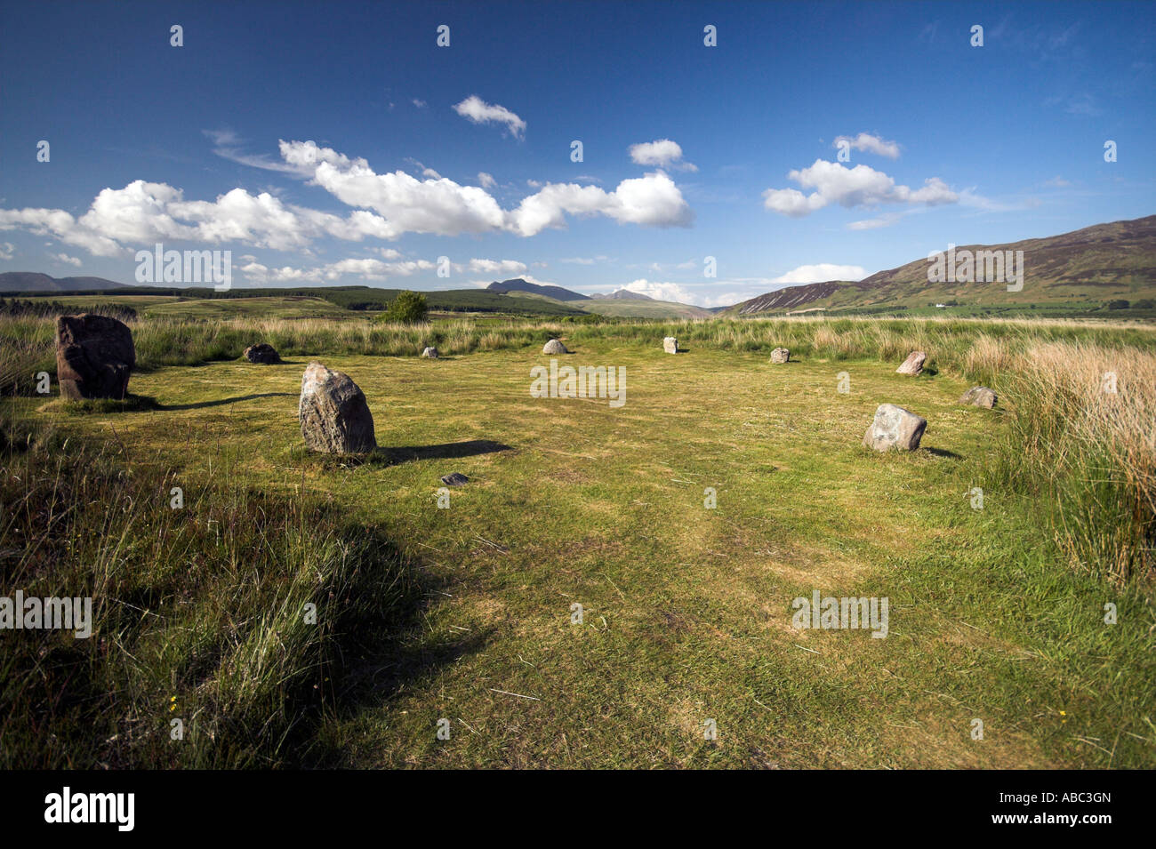 Stone circle, Machrie Moor, Arran, West Coast of Scotland, UK Stock ...