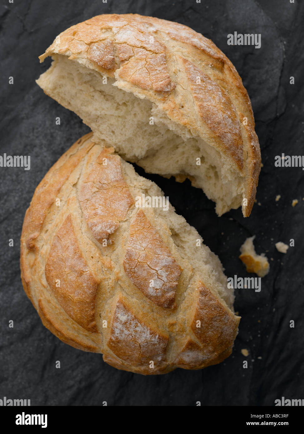 Fresh crusty white loaf of bread Stock Photo - Alamy