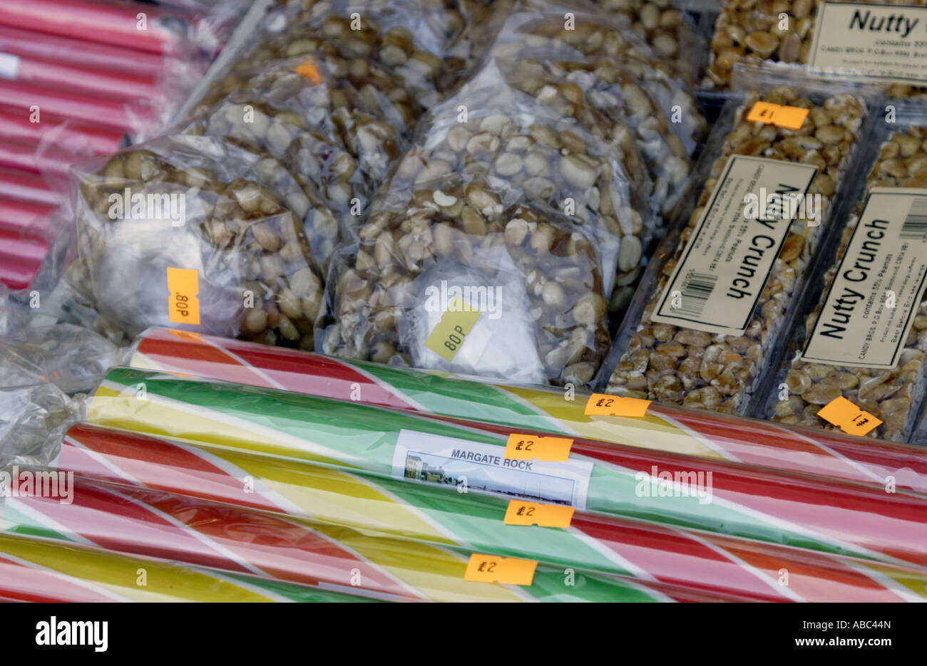 Margate, Kent, England: Various items on display in a seafront store ...