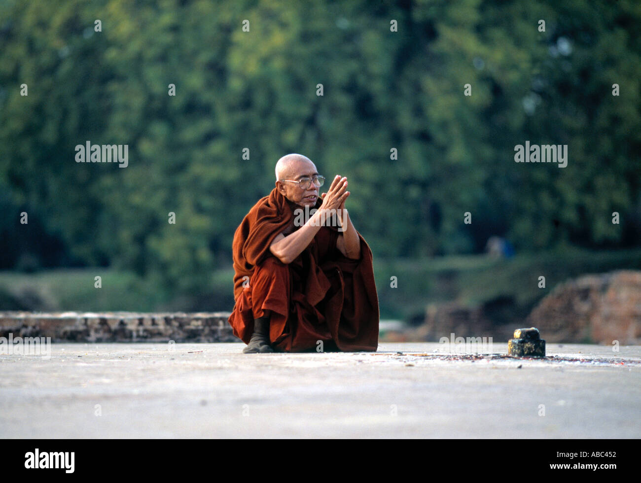 Buddhist monk, Madhya Pradesh, India Stock Photo - Alamy