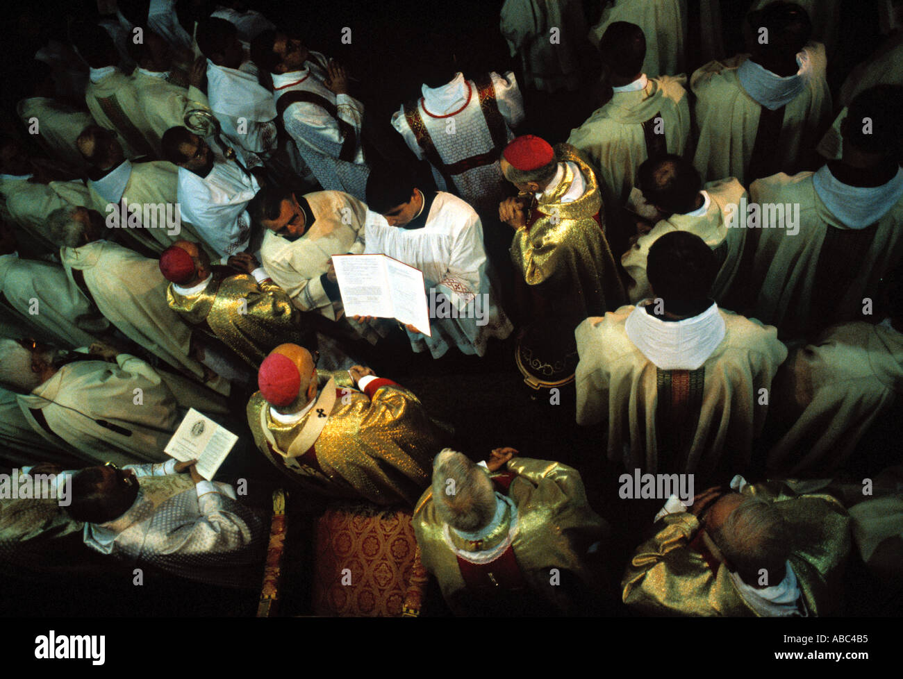 Easter Sunday ceremony, Holy Sepulchre, Jerusalem, Israel Stock Photo ...
