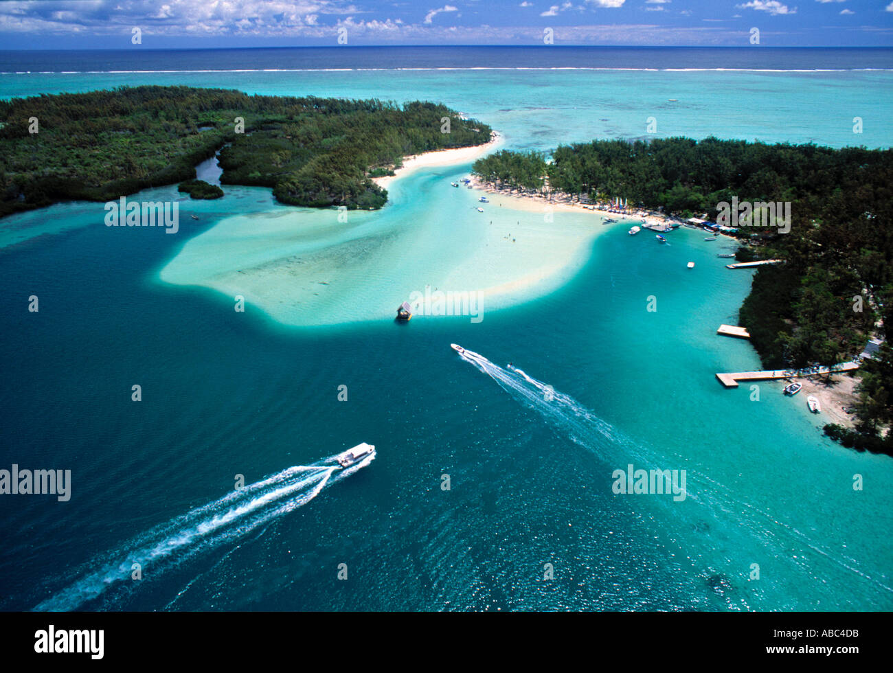 Aerial view over Mauritius Stock Photo - Alamy