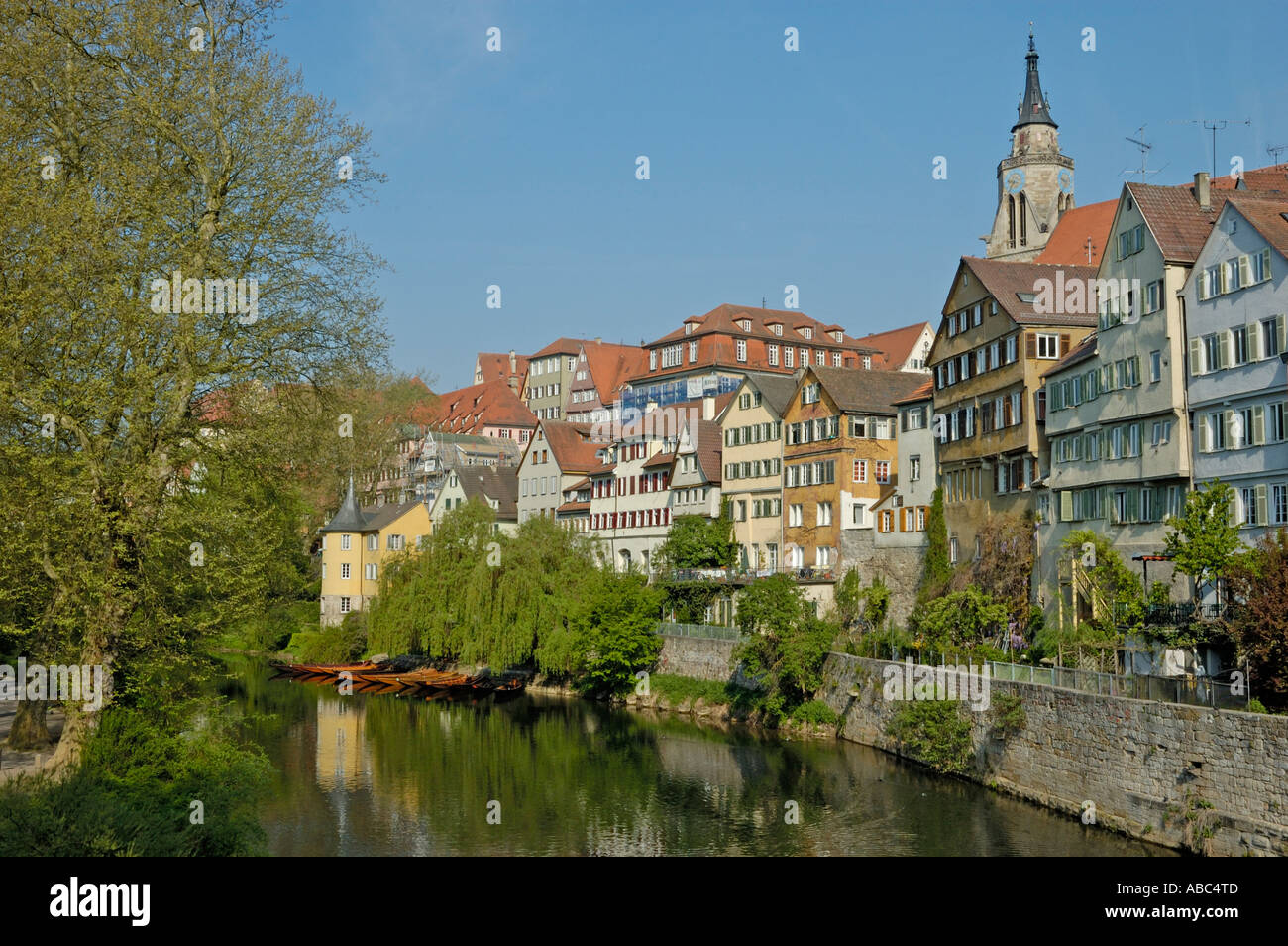 Tuebingen, Germany - the picturesque Neckar waterfront Stock Photo - Alamy