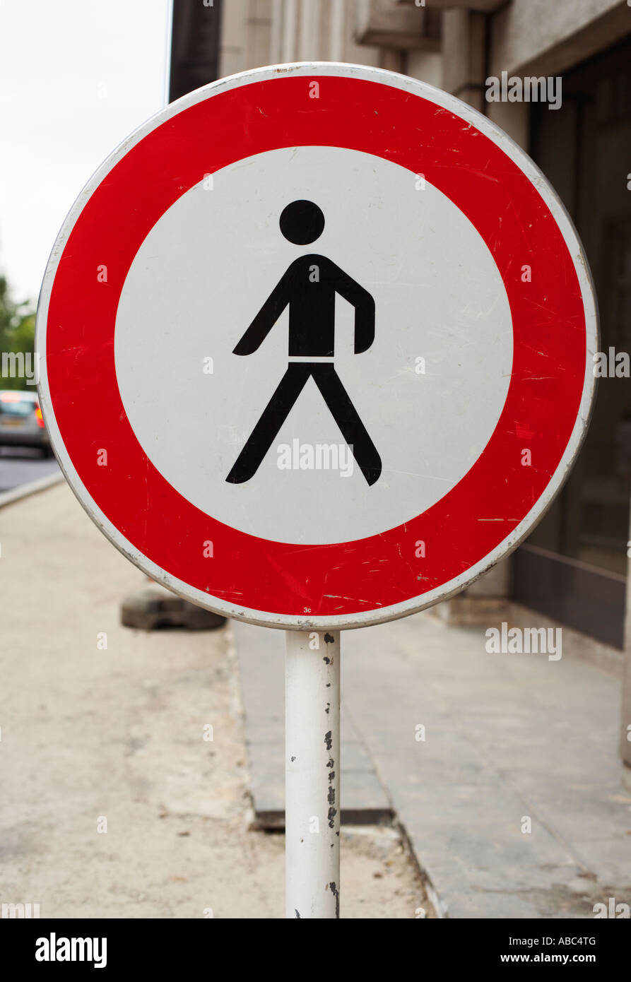 No Walking Signs High Resolution Stock Photography and Images - Alamy