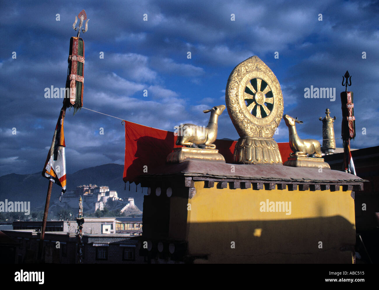 Potala Monastery (from Jokhang Monastery), Lhasa, Tibet Stock Photo - Alamy