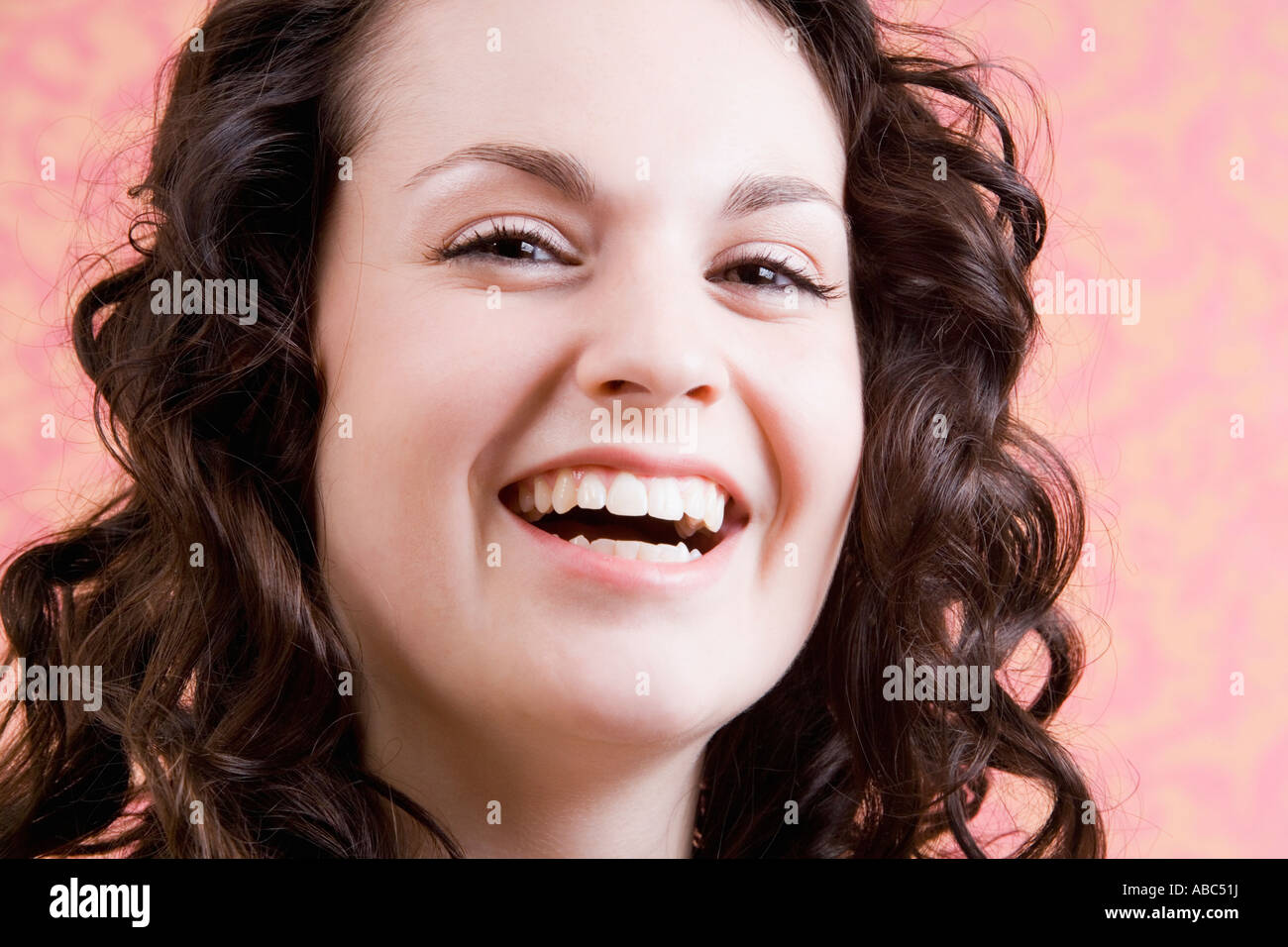 headshot of happy young woman smiling at camera Stock Photo - Alamy