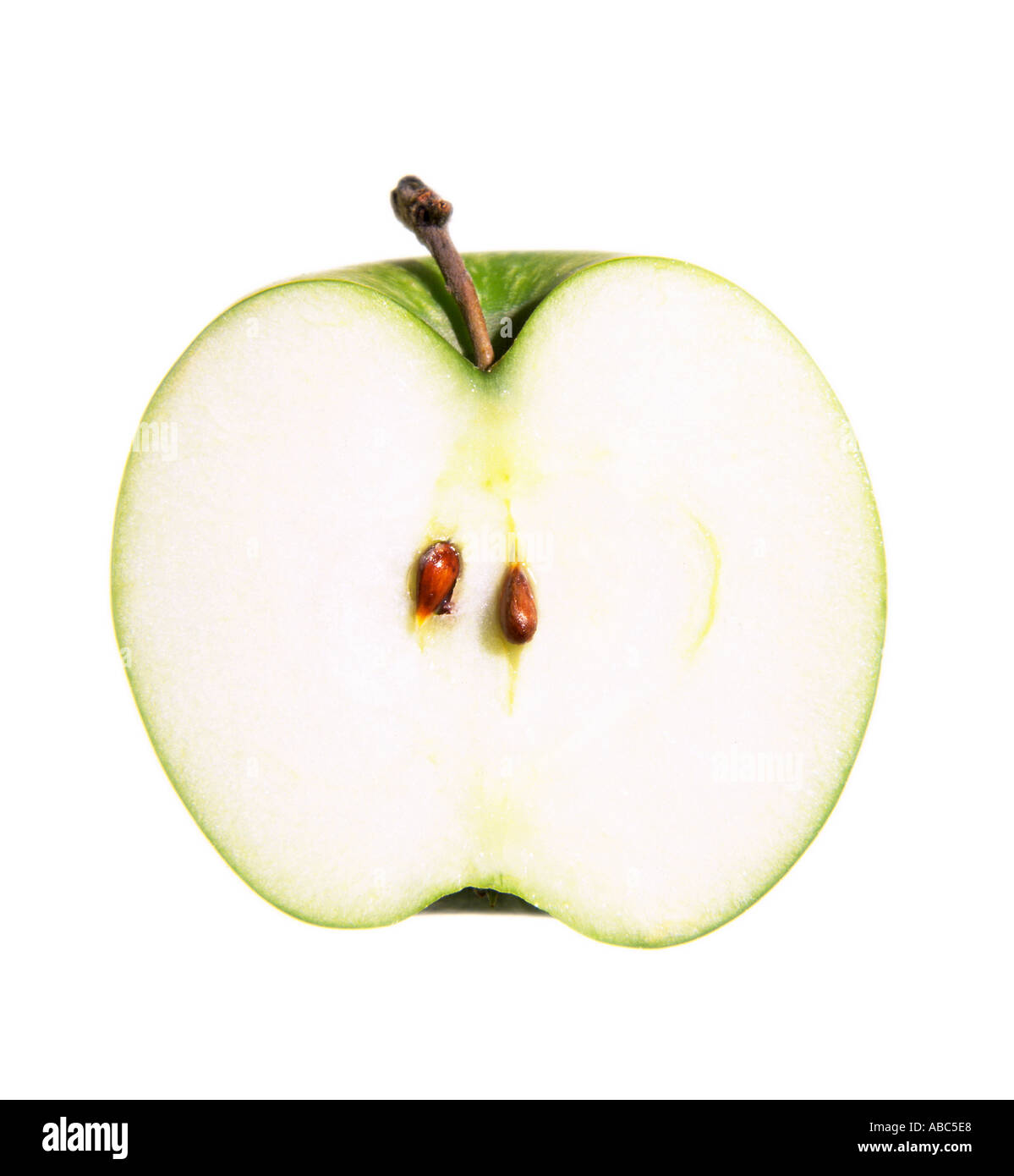 Green Apple Half Stock Photo - Alamy