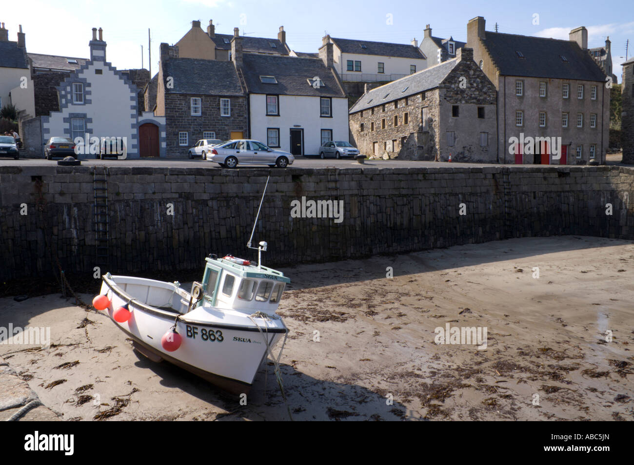 Boat at Portsoy Stock Photo - Alamy