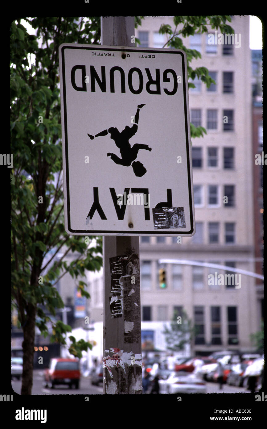 Playground Sign NYC Stock Photo - Alamy