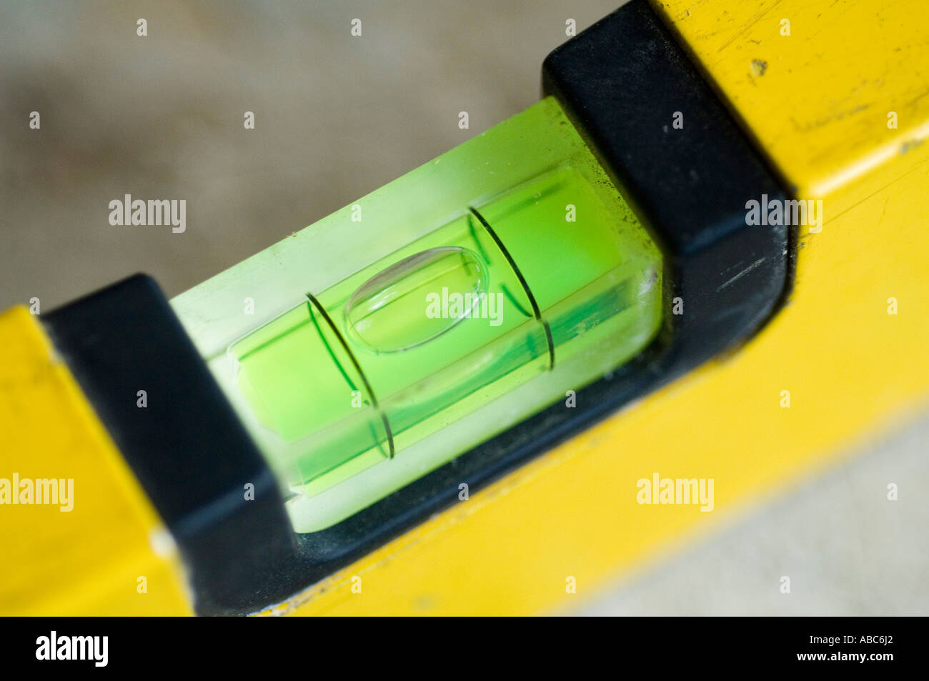 Bubble level in water level Stock Photo - Alamy