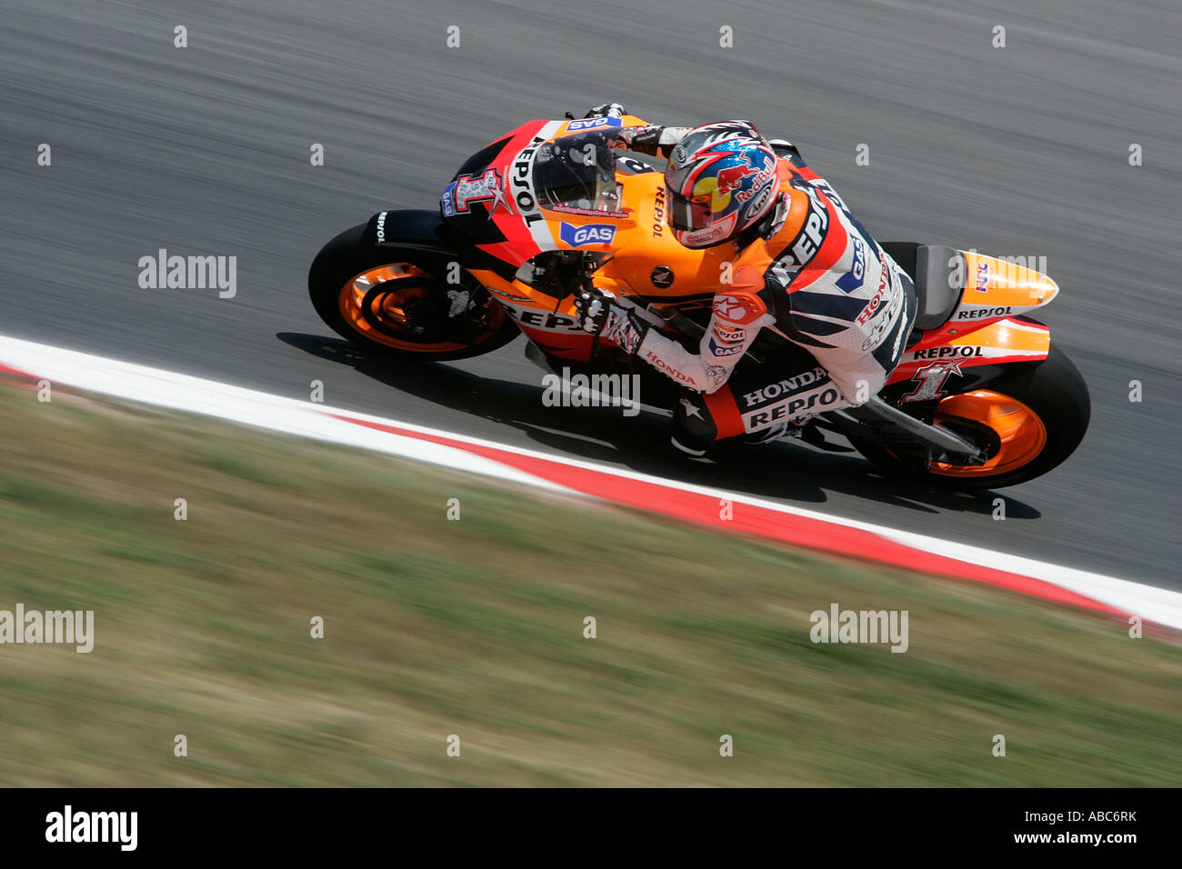 2006 World Champion Nicky Hayden riding for the Repsol Honda team in ...