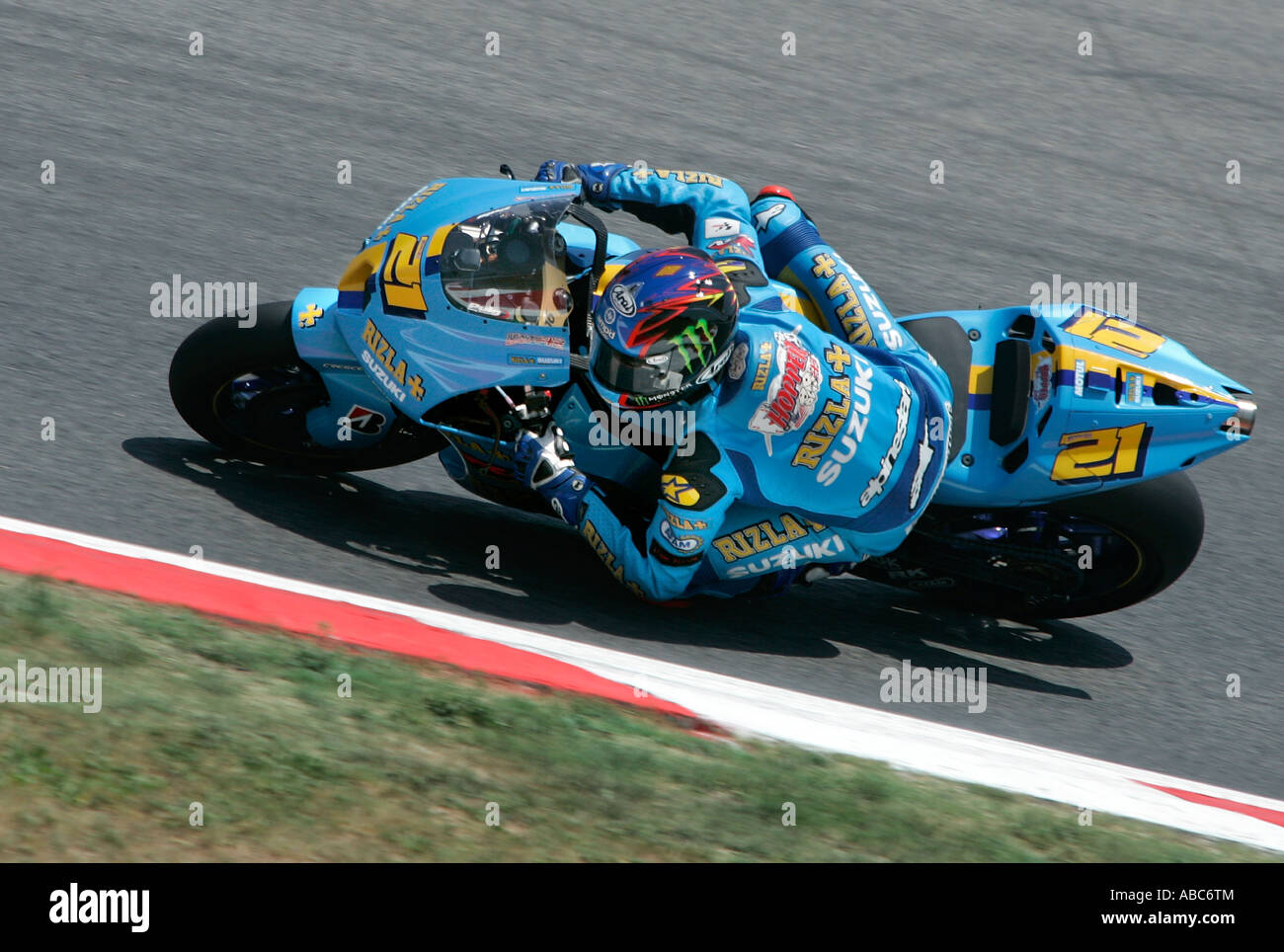 John Hopkins riding for the Rizla Suzuki Rizla team in the 2007 Catalan ...