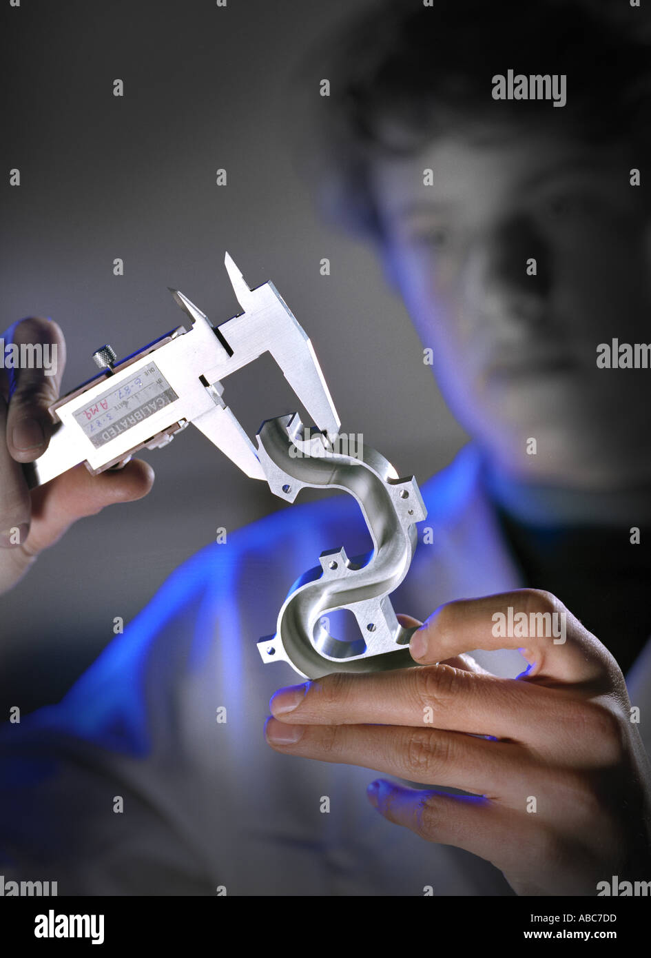 inspection of precision engineering Stock Photo - Alamy