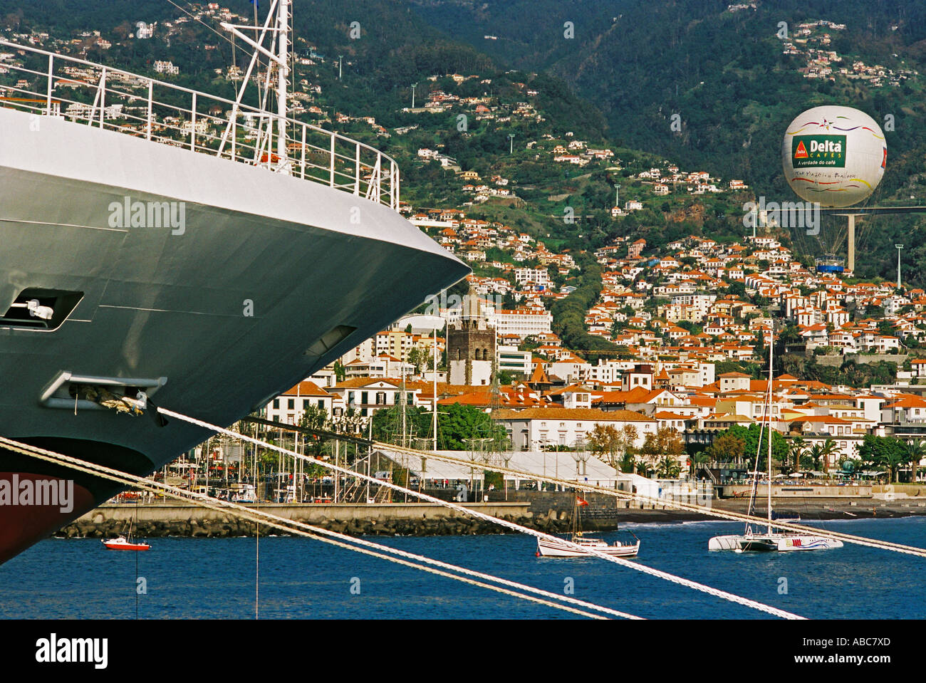 Ship bow harbor of Funchal Madeira Portugal Stock Photo - Alamy