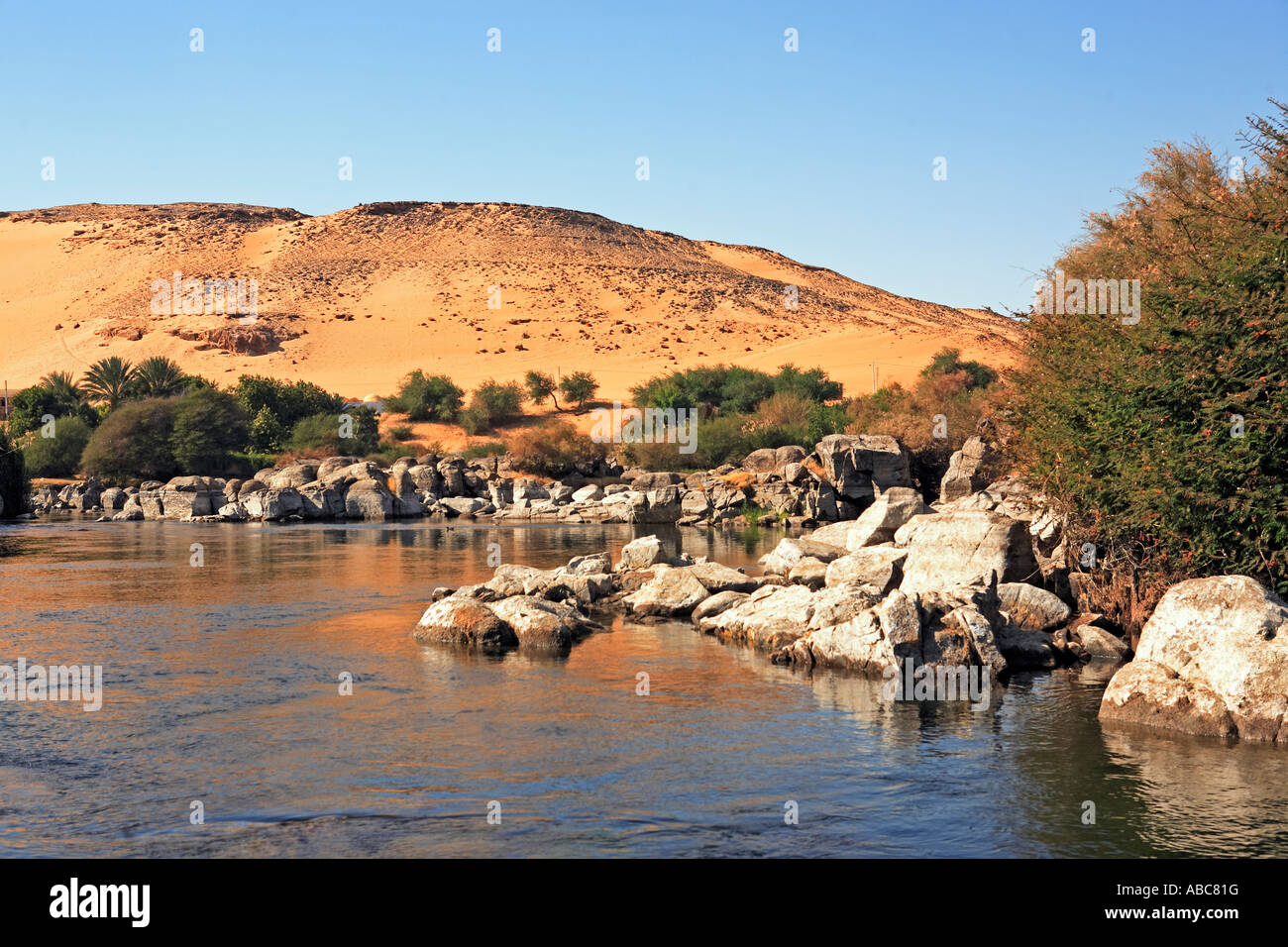 cataract on the river nile in egypt near aswan Stock Photo - Alamy