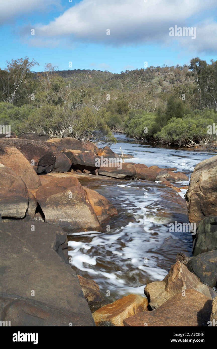 An Australian outback river flows through an ancient landscape ...