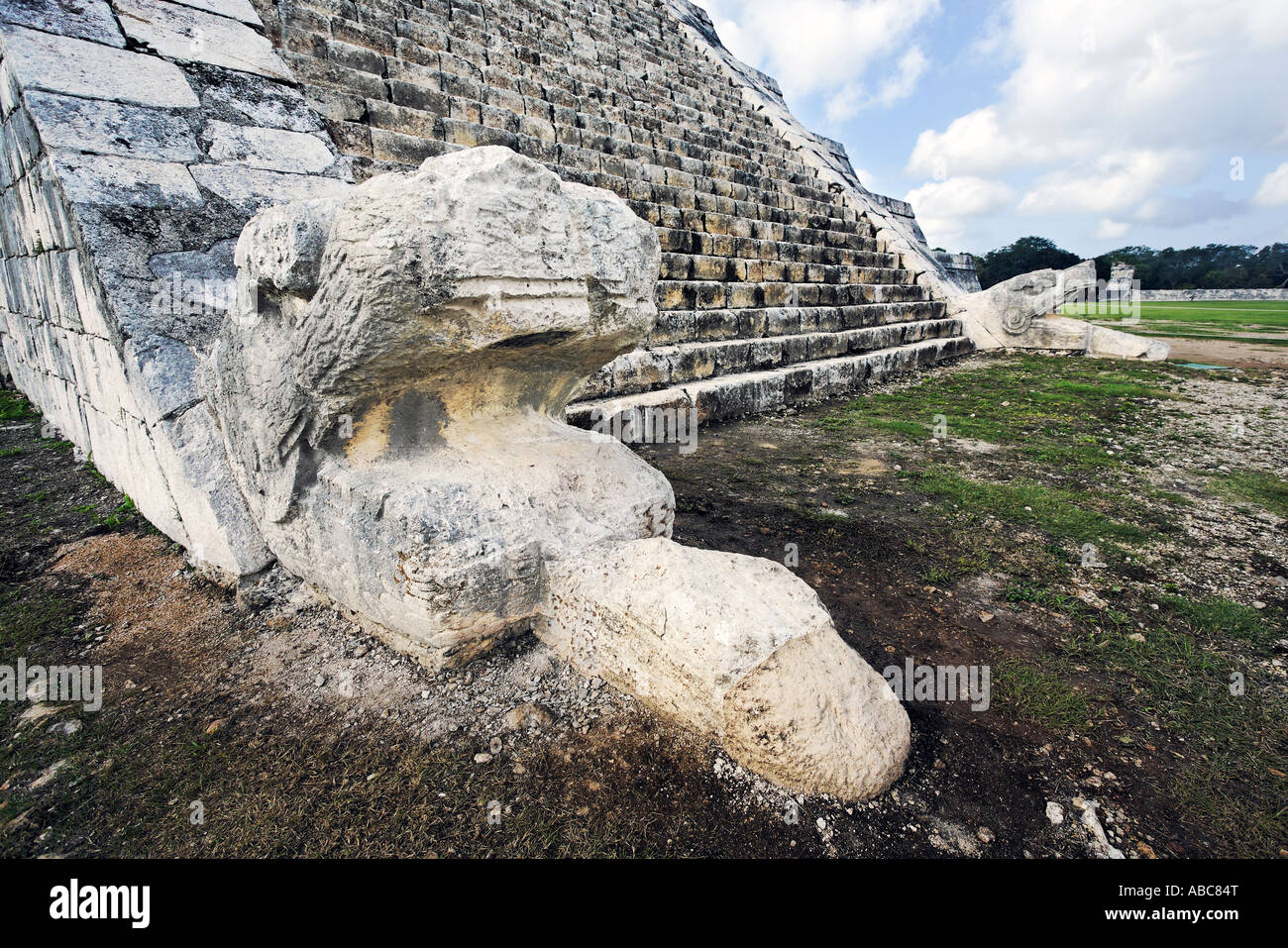 serpent of El Castillo the castel of Chichen Itza in the yucatan was a ...
