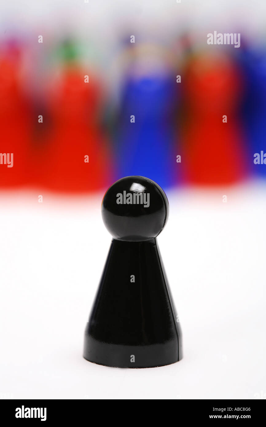 Group of chinese checkers figures with single black token Stock Photo ...