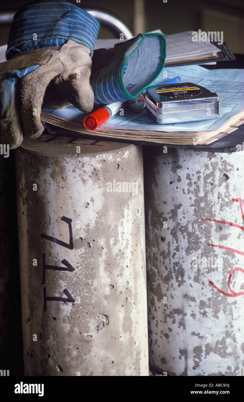 Cement samples used for quality control testing, strength and ...